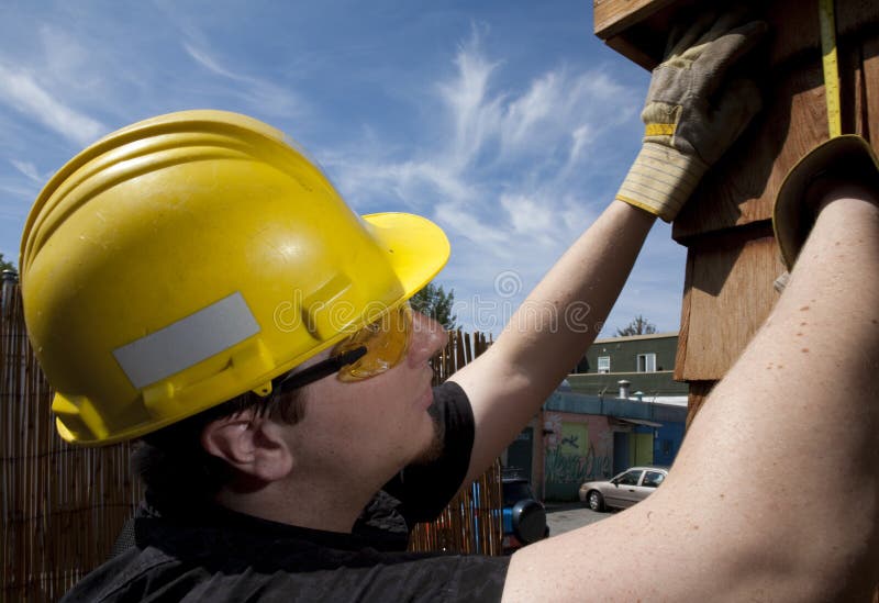 Carpenter at work stock photo. Image of pound, cedar - 20968146