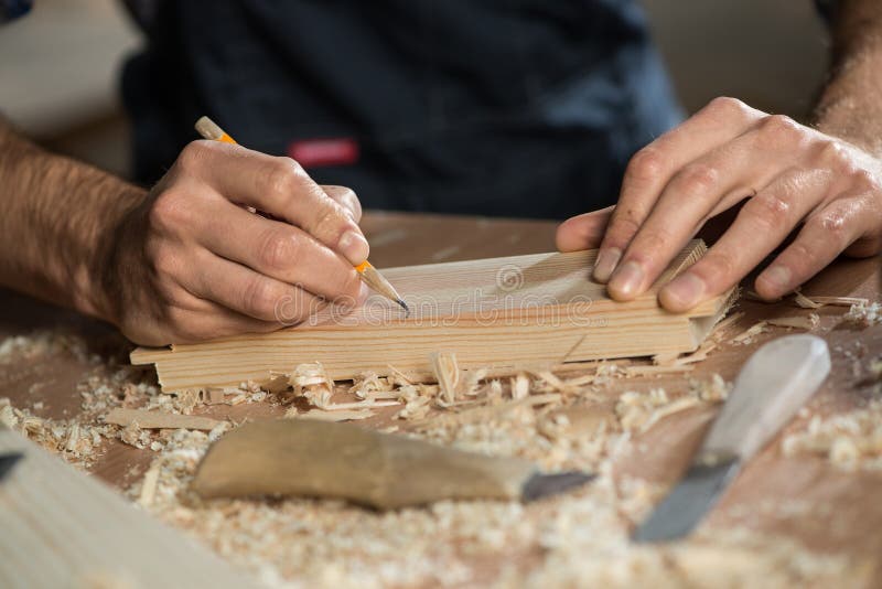 Carpenter at work stock image. Image of carving, carpenter - 46592977