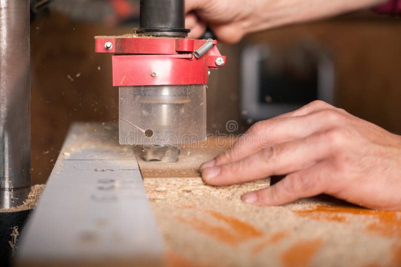 Man Doing Woodwork in Carpentry Stock Image - Image of labor, working ...