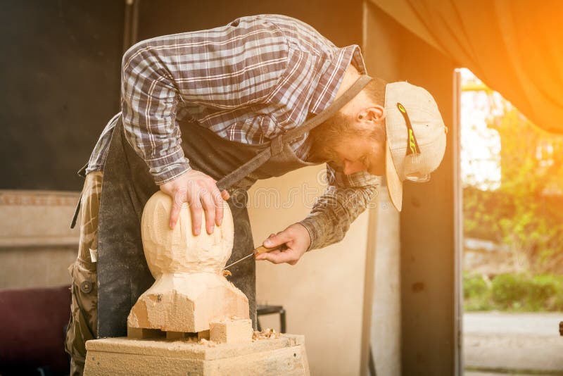 Carpenter work with wooden stock image. Image of curl - 119373995