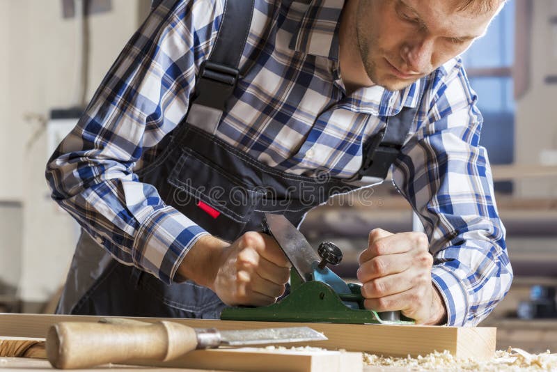 Carpenter at work stock photo. Image of equipment, home - 53120214
