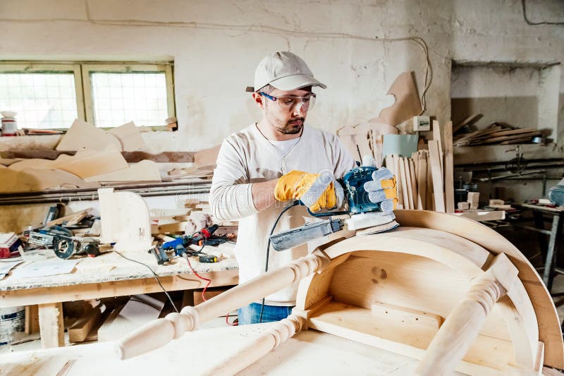 Carpenter at work stock photo. Image of milling, caucasian - 54719624