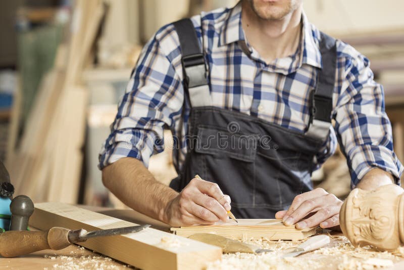 Carpenter at work stock image. Image of joiner, professional - 53149103