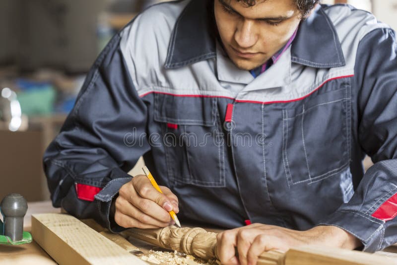 Carpenter at work stock image. Image of trimming, wood - 55077903
