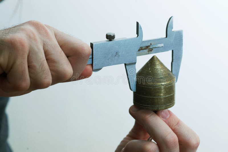 Carpenter Working. Check Measurement of Blank. Stock Photo - Image of ...