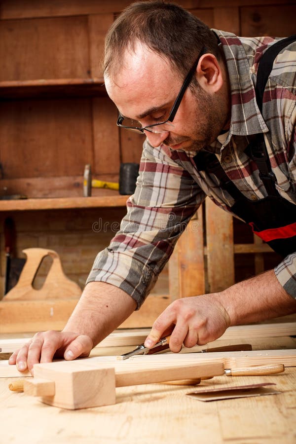 Carpenter working stock photo. Image of hammer, close - 54060084