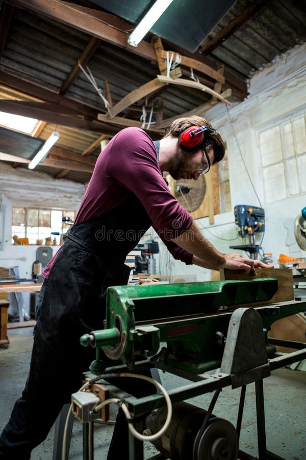 Carpenter Working on His Craft Stock Image - Image of ears, repairman ...