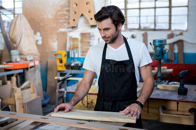 Carpenter Working on His Craft Stock Image - Image of project, male ...