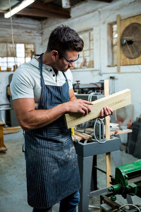 Carpenter Working on His Craft Stock Image - Image of project, male ...