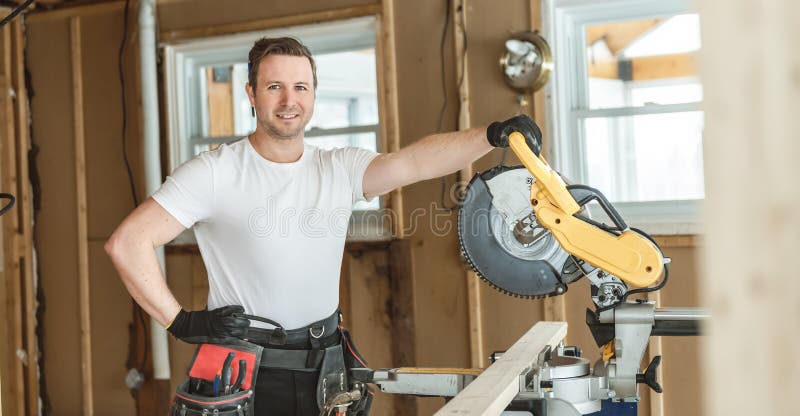 Carpenter Men Working in an Old House Stock Image - Image of ...