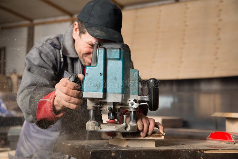 Carpenter Workpiece Milling Machine Stock Photo - Image of carpenter ...