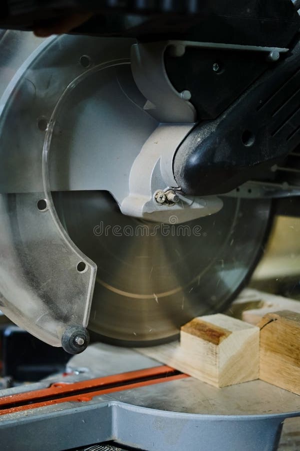 Carpenter Works on Woodworking the Machine Tool in Carpentry Shop ...
