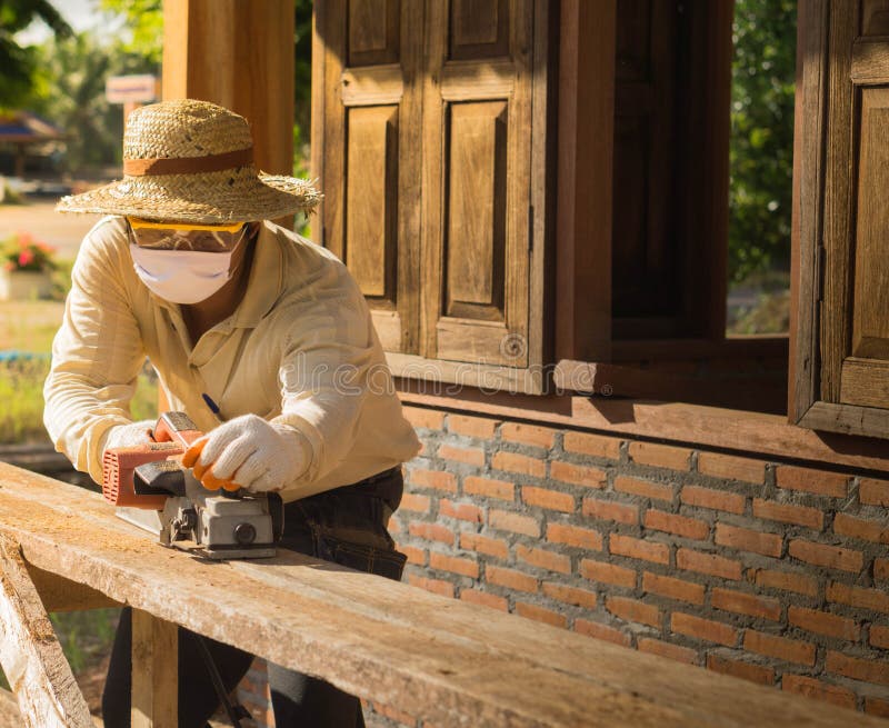 Carpenters are Planning To Build a Home Stock Image - Image of ...