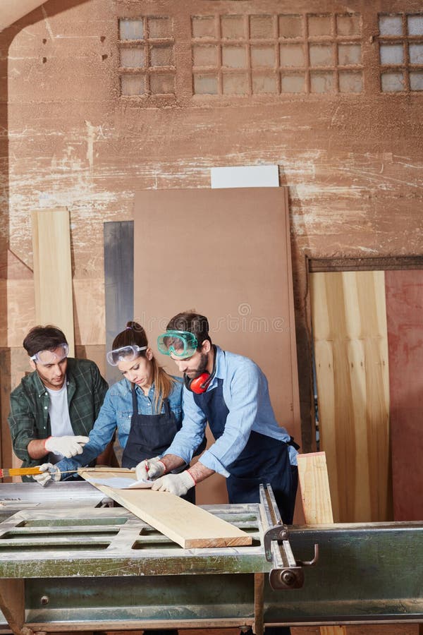 Carpenters Team Holding Thumbs Up Stock Photo - Image of collar, people ...