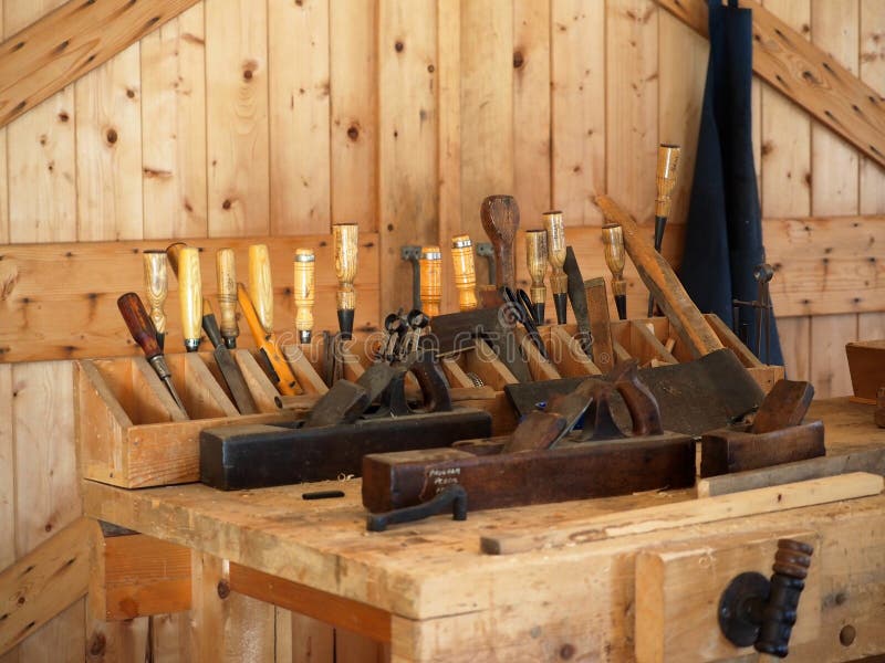 Carpenters Tool Bench stock photo. Image of hammer, tools - 100876408