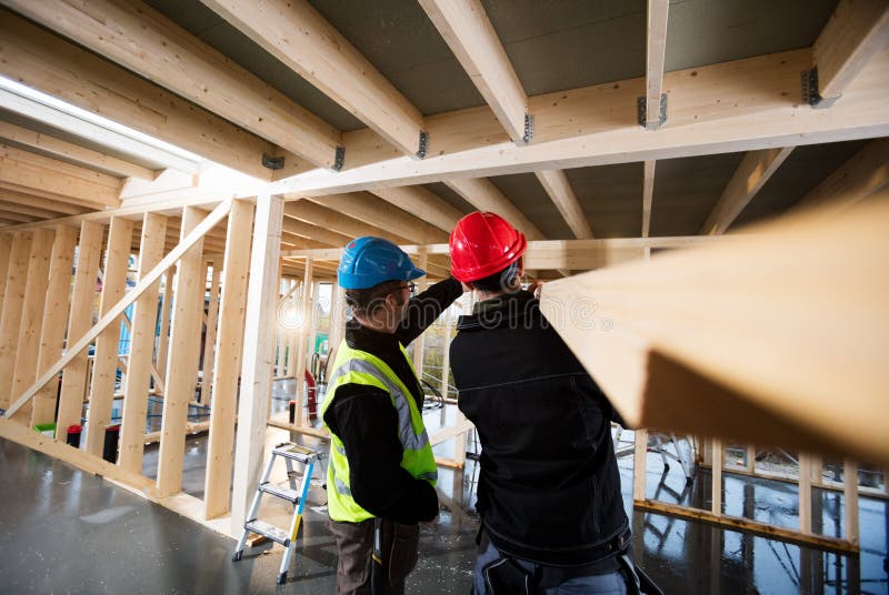 Carpenters Carrying Wooden Planks Stock Image - Image of carpenter ...