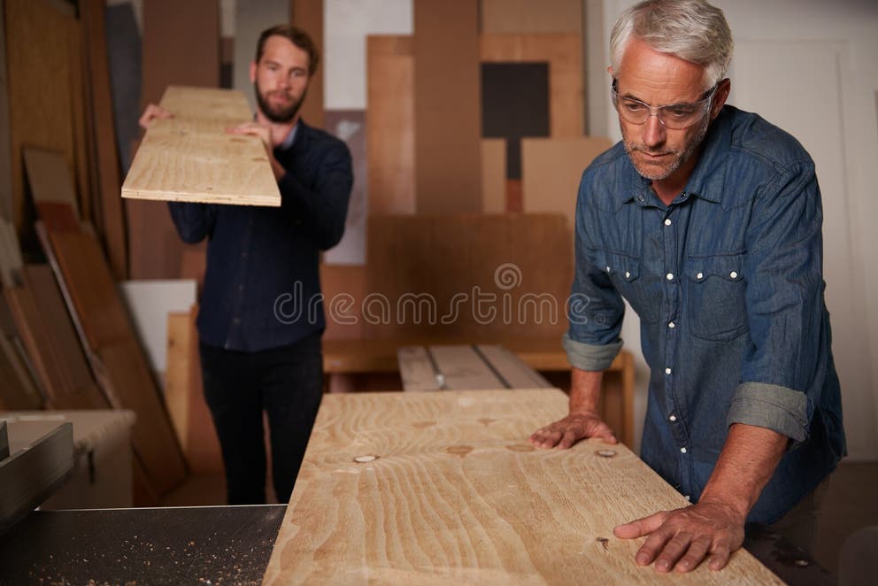 Carpentry, Carpenter and Men in Team in Workshop, Design Project with ...
