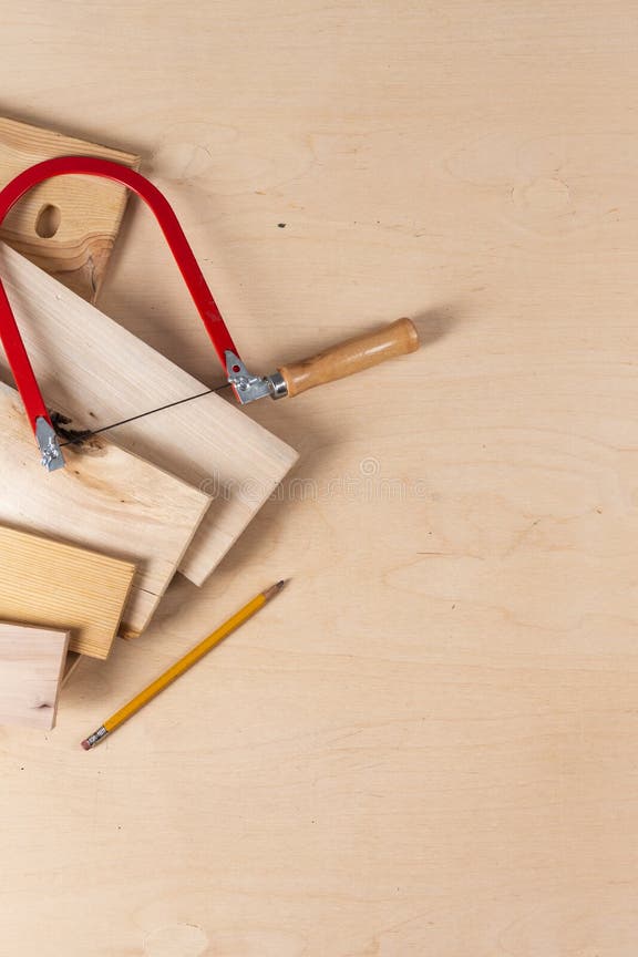 Carpentry Concepts and Ideas. Separate Lineup of Assorted Work Tools on ...