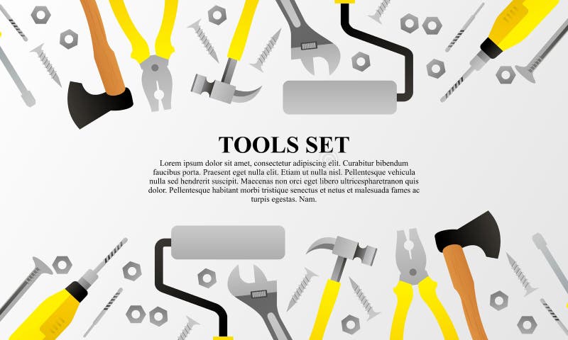 Carpentry Construction and House Renovation Tools Realistic Composition ...