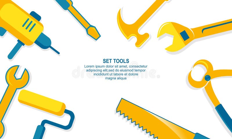 Carpentry Construction and House Renovation Tools Realistic Composition ...