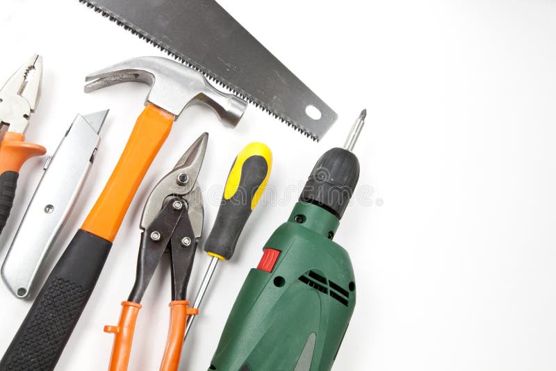Set of construction tools stock image. Image of hammer - 2709151