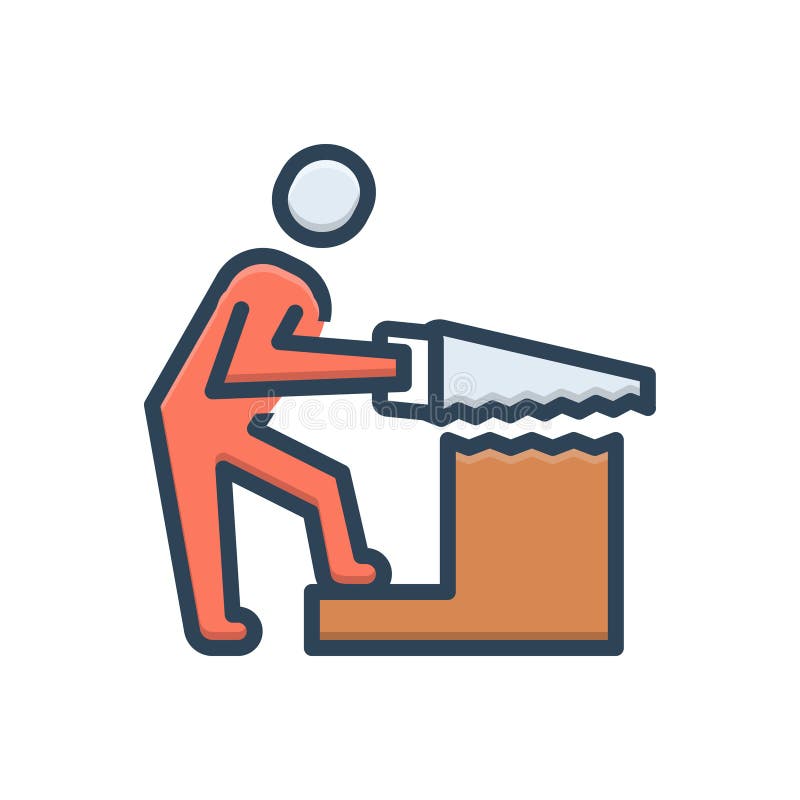 Color Illustration Icon for Carpentry, Work and Builder Stock ...