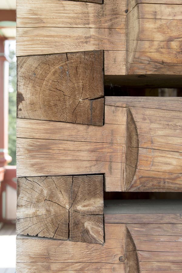 Carpentry Joints with Massive Wooden Beams Stock Photo - Image of ...