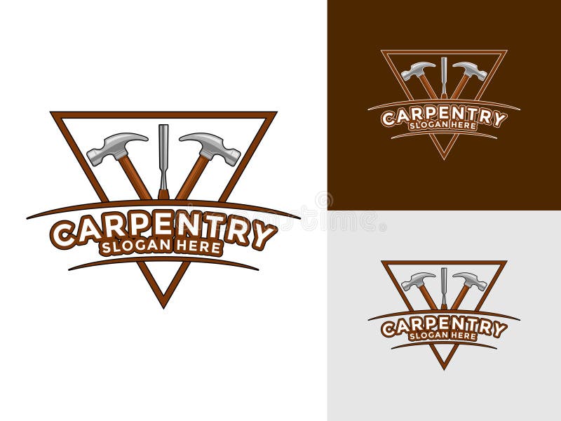 Carpentry Logo Design Vector Illustration, Carpentry Woodworking Retro ...