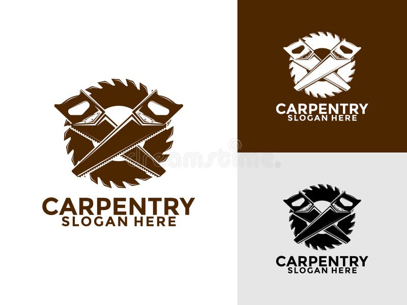 Carpentry Logo Design Vector Illustration, Carpentry Woodworking Retro ...