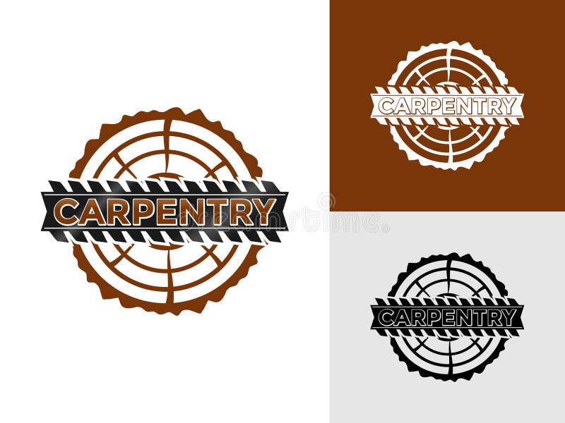 Carpentry Logo Design Vector Illustration, Carpentry Woodworking Retro ...
