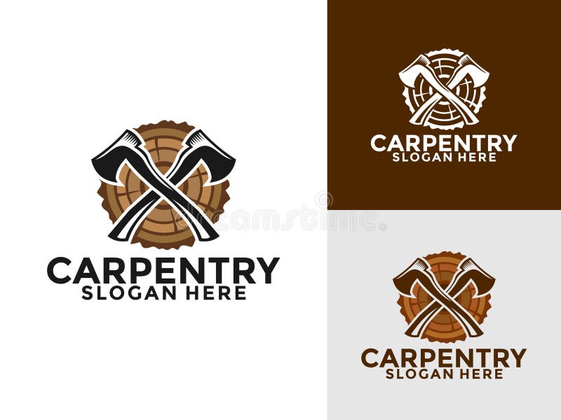 Carpentry Logo Design Vector Illustration, Carpentry Woodworking Retro ...