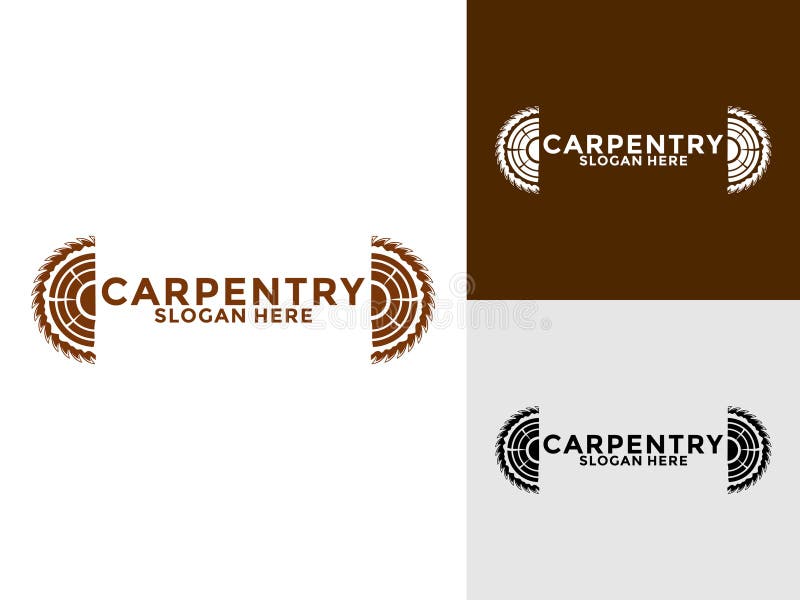 Carpentry Logo Design Vector Illustration, Carpentry Woodworking Retro ...