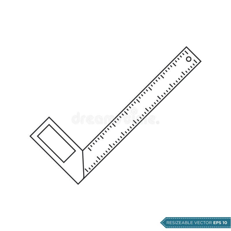 Carpentry Ruler Icon Vector Template Illustration Design Stock Vector ...