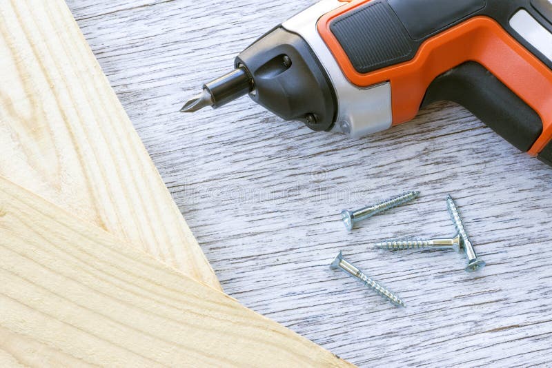 Carpentry Tools, Electric Screwdriver Stock Image - Image of tools ...