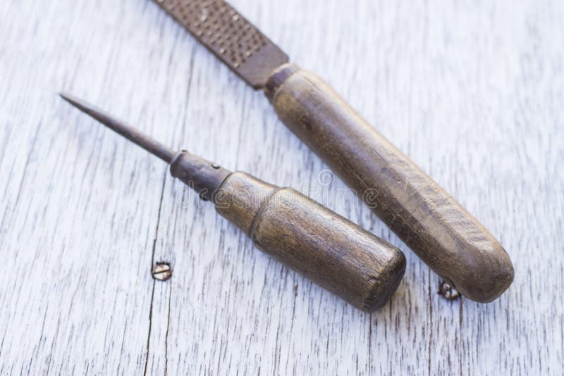 Carpentry Tools, Screwdriver and File Stock Image - Image of handle ...