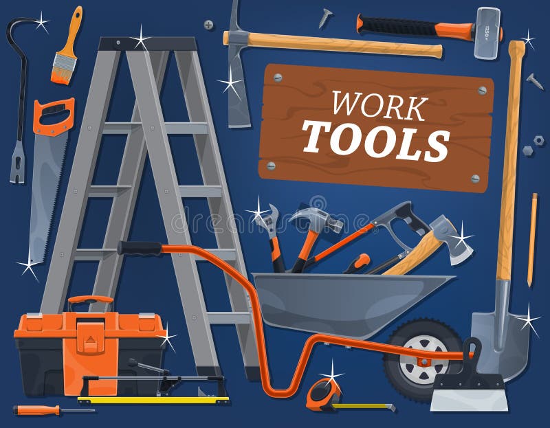 Work Tools Icons. Repair, Construction Signs Set Stock Vector ...