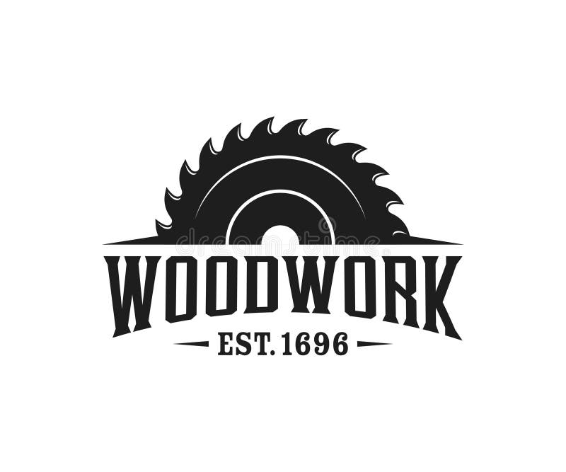 Carpentry, Woodworking Logo Design. Sawmill or Saw Logo Template Stock ...