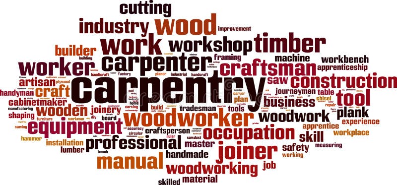 Carpentry word cloud stock vector. Illustration of master - 272152334
