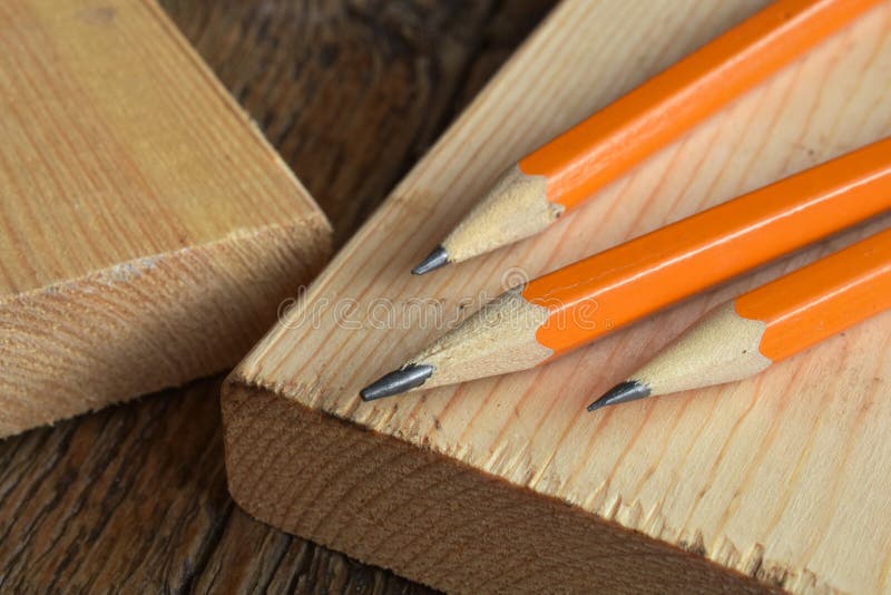 Carpentry Work Bench Close Up Stock Photo - Image of vintage, pencils ...