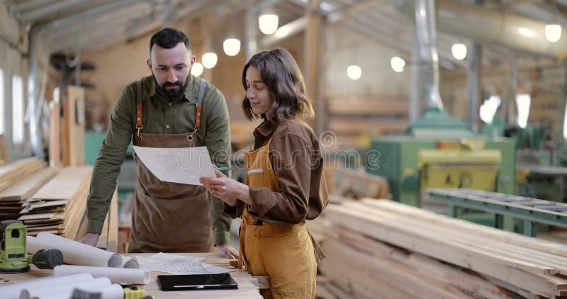 Woodwork Craft Diy Joinery Workman Painting Wood Stock Video - Video of ...