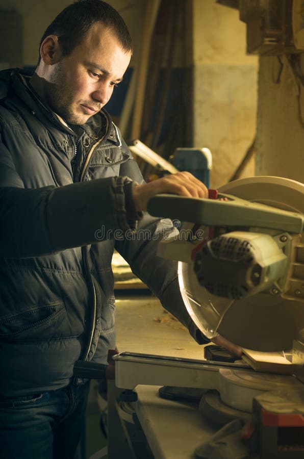 Carpentry workshop routine stock image. Image of building - 88560391