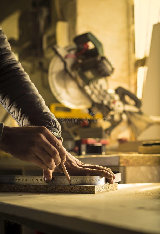 Carpentry workshop routine stock image. Image of engineer - 88560785