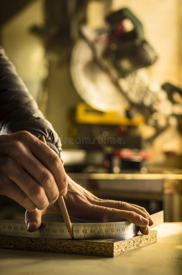 Carpentry workshop routine stock image. Image of engineer - 88560825