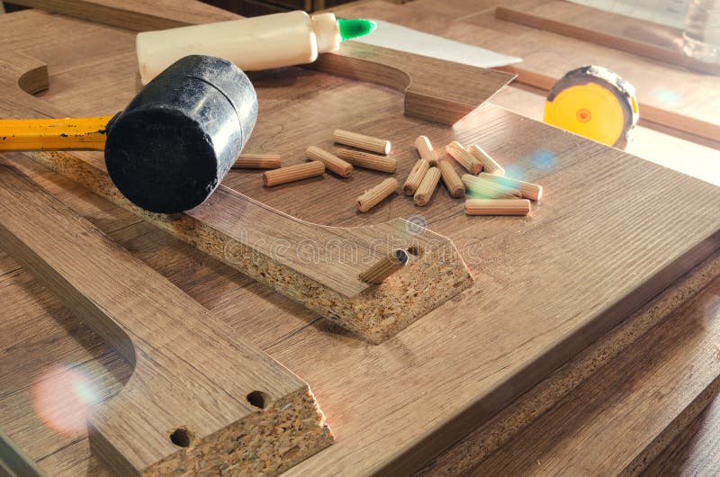 Carpentry Workshop, Work Processes, Tools and Workpieces Stock Photo ...