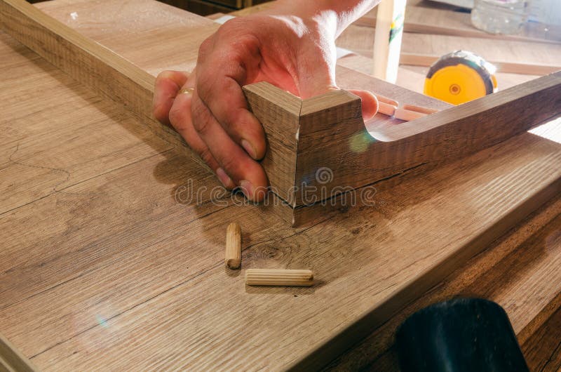 Carpentry Workshop, Work Processes, Tools and Workpieces Stock Image ...