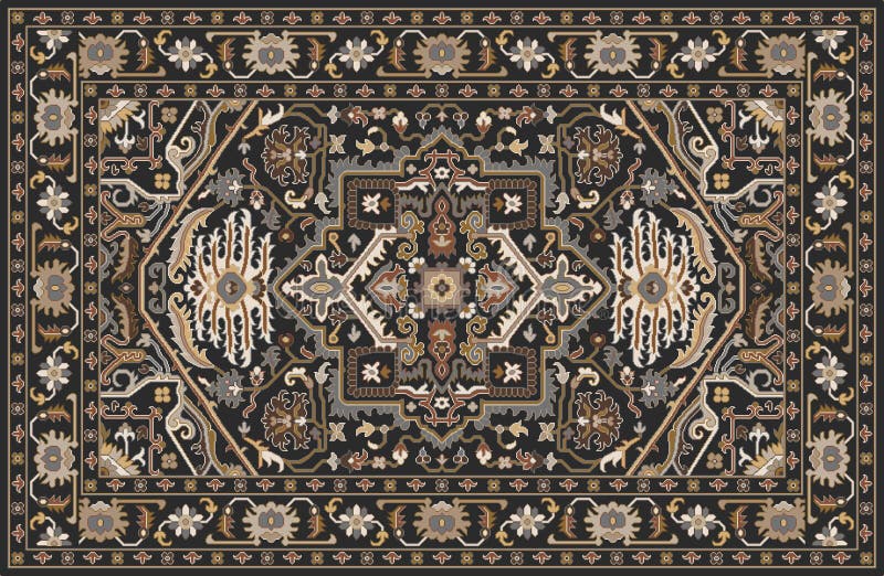 Carpet and Bathmat Boho Style Ethnic Design Pattern with Distressed ...