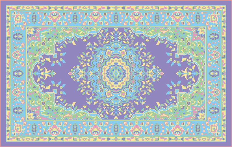 Carpet Bathmat and Rug Boho Style Ethnic Design Pattern with Distressed ...