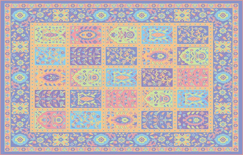 Carpet Bathmat and Rug Boho Style Ethnic Design Pattern with Distressed ...