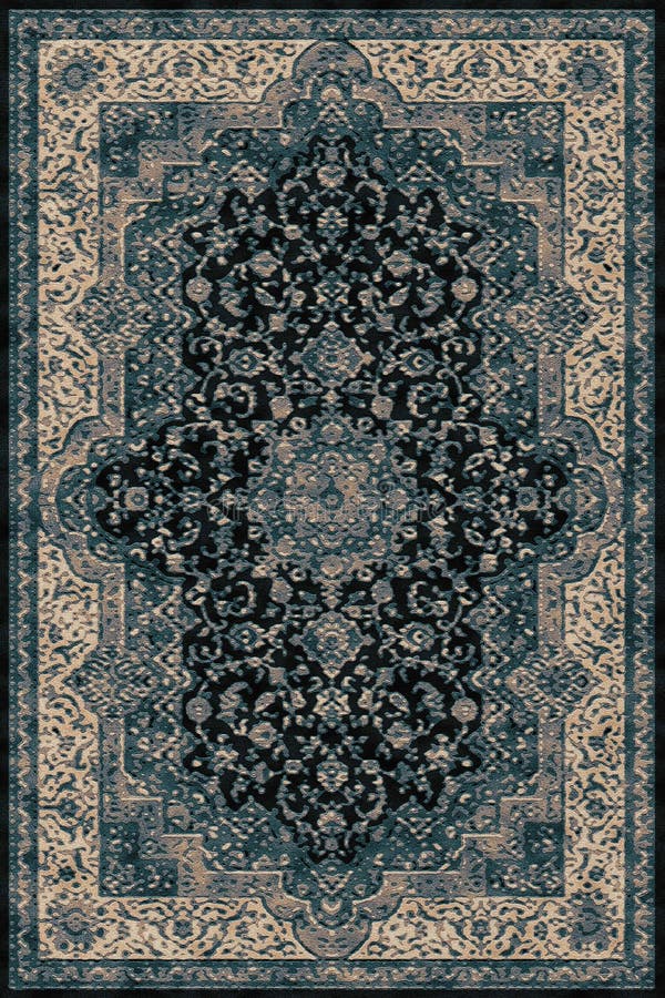 Carpet Bathmat and Rug Boho Style Ethnic Design Pattern with Distressed ...