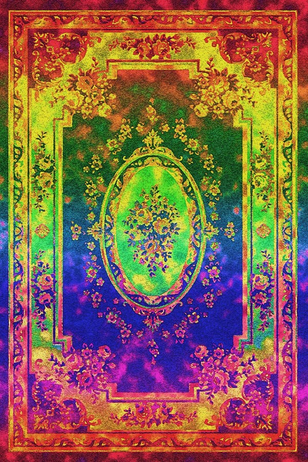 Carpet Bathmat and Rug Boho Style Ethnic Design Pattern with Distressed ...